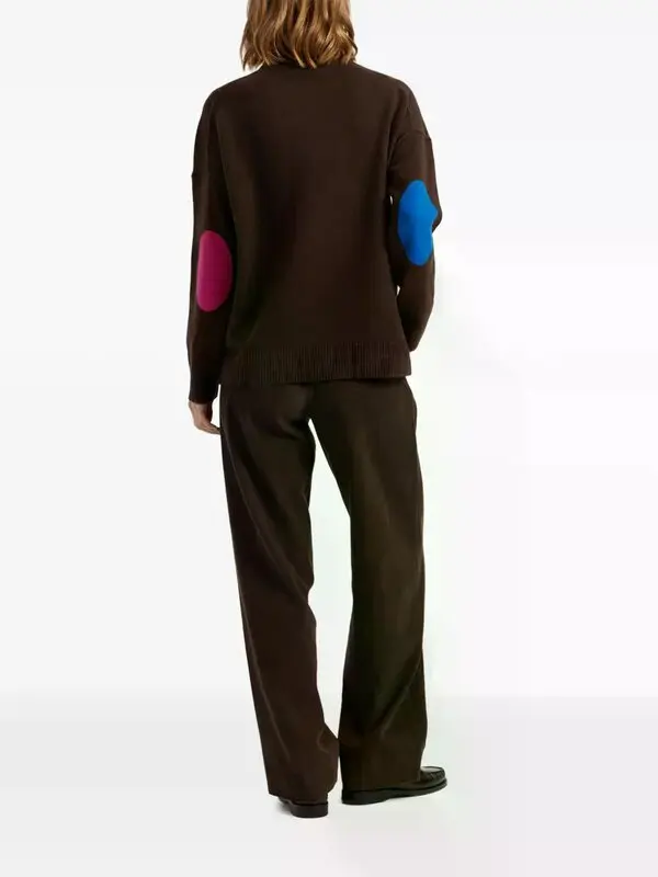 Chinti & Parker Elbow-patch Roll-neck Sweater