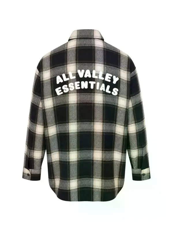 Fear Of God Plaid-check Logo-print Shirt