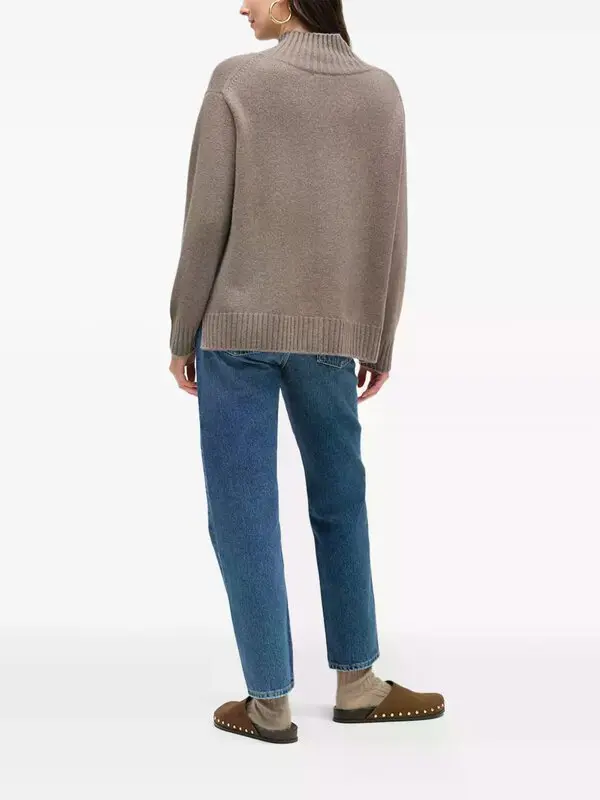 Chinti & Parker Ribbed-knit Crossover-neck Sweater