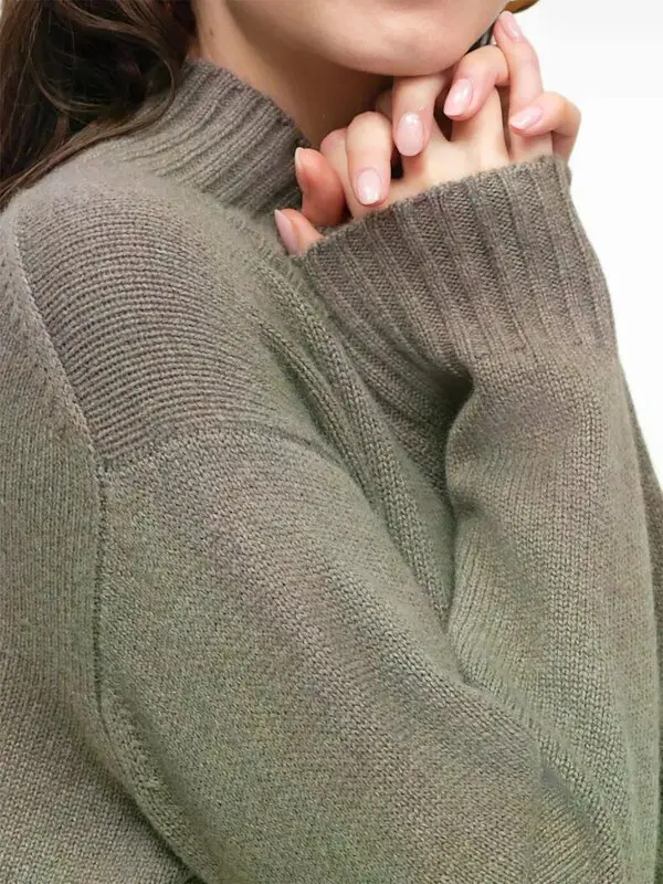 Chinti & Parker Ribbed-knit Crossover-neck Sweater