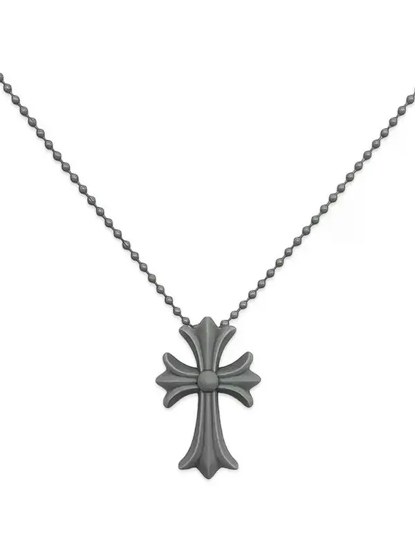 Chrome Hearts Silichrome Cross Necklace