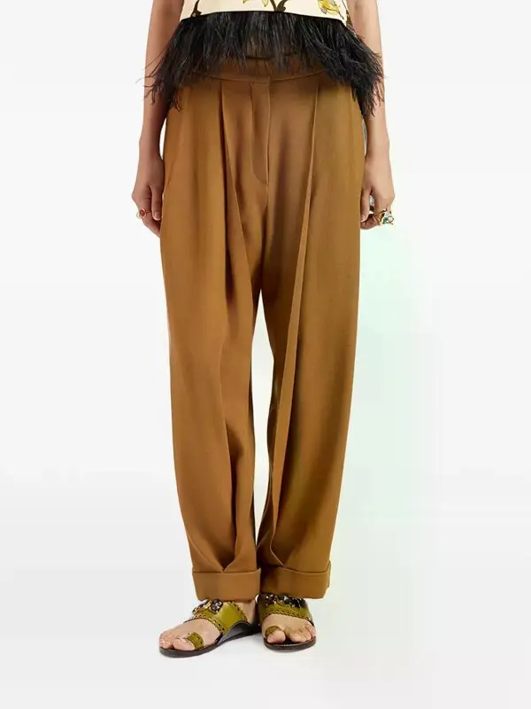 La DoubleJ Pleated Pants - Brown
