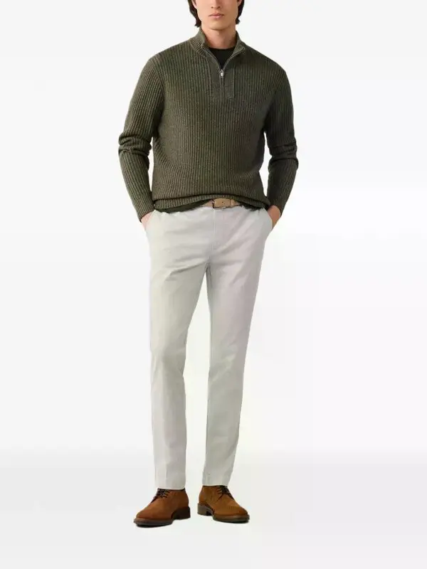 HACKETT LONDON Highland Stitch Zip-fastening Sweater