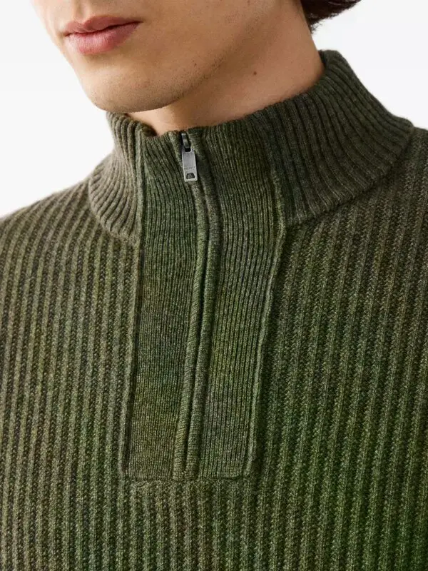 HACKETT LONDON Highland Stitch Zip-fastening Sweater