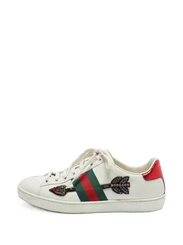 Gucci Ace Web Sneakers - White