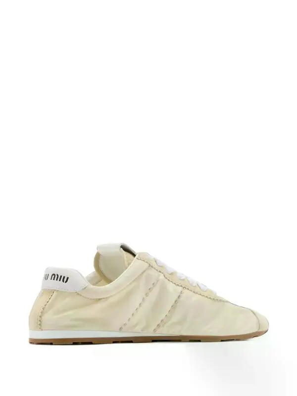Miu Miu Plume Technical Fabric And Suede Sneakers