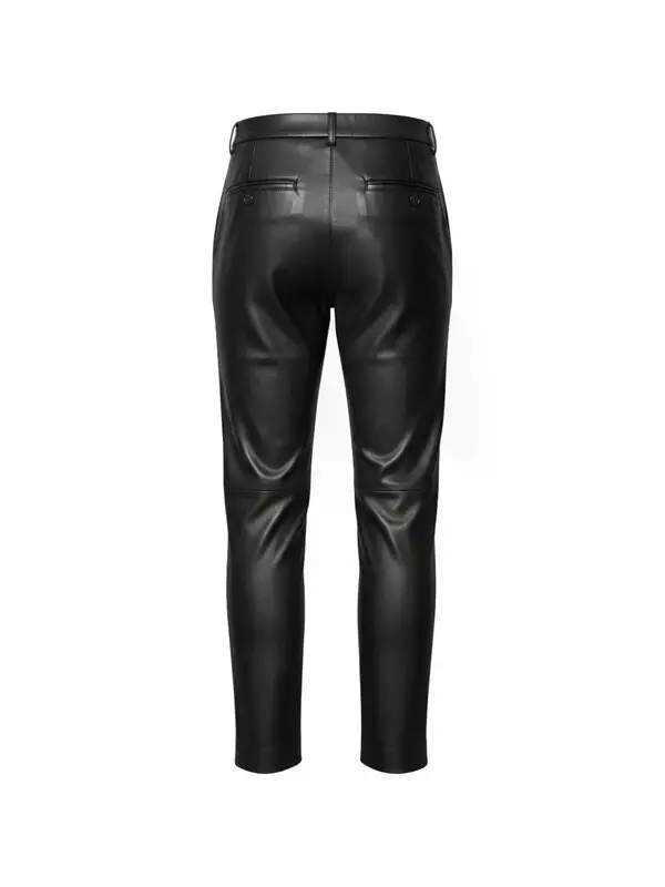 John Richmond Pleated Leather Trousers