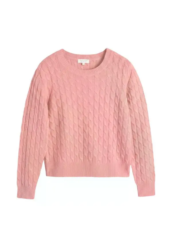 Chinti & Parker Cable-knit Cashmere Sweater - Pink