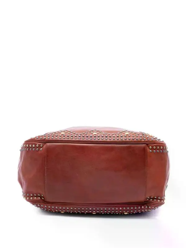 Saint Laurent Studded Calfskin Hobo Bag