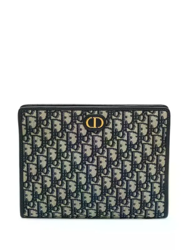 Dior 2021 30 Montaigne Oblique Clutch Bag - Blue