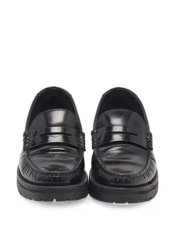 Saint Laurent Le Penny Leather Loafers
