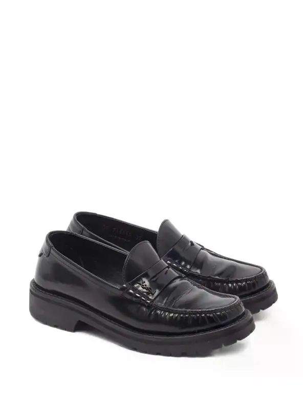 Saint Laurent Le Penny Leather Loafers
