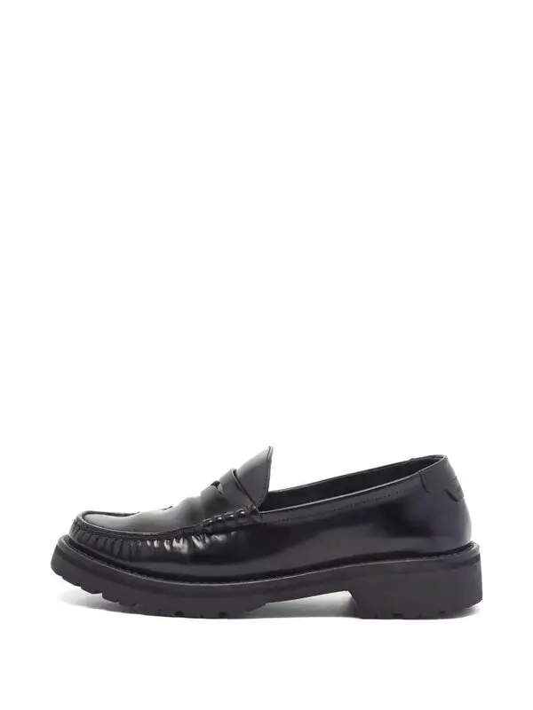 Saint Laurent Le Penny Leather Loafers - Black