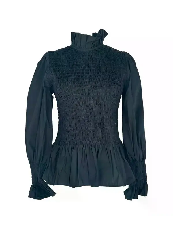 Maria De La Orden Aleria Smocked Blouse - Black