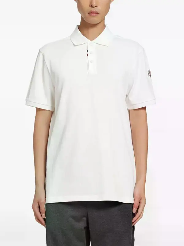 Moncler Logo-patch Polo Shirt - White