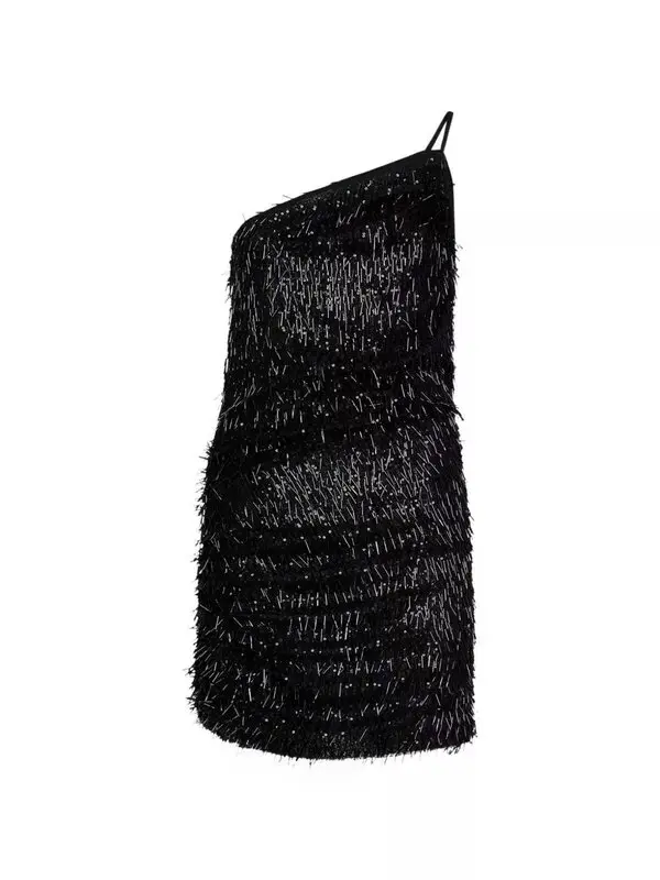 Amen Embellished One-shoulder Dress - Black
