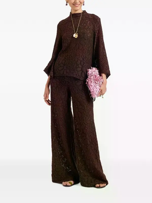 La DoubleJ Lacey Palazzo Pants - Brown