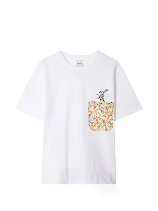 Paul Smith Rabbit Floral Pocket T-shirt - White