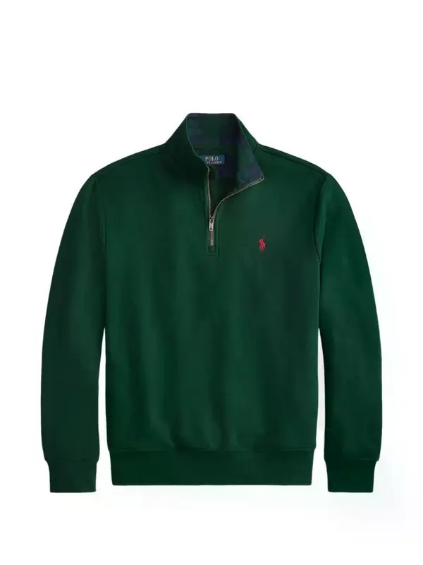 Polo Ralph Lauren Logo-embroidered Quarter-zip Sweater - Green