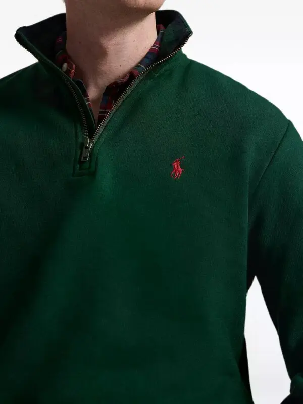 Polo Ralph Lauren Logo-embroidered Quarter-zip Sweater