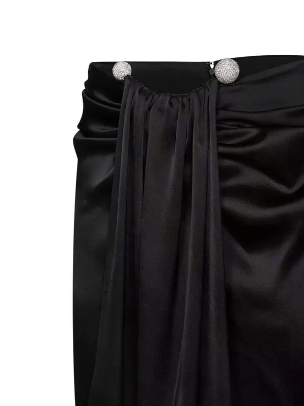 Giuseppe Di Morabito Crystal-embellished Draped Maxi Skirt