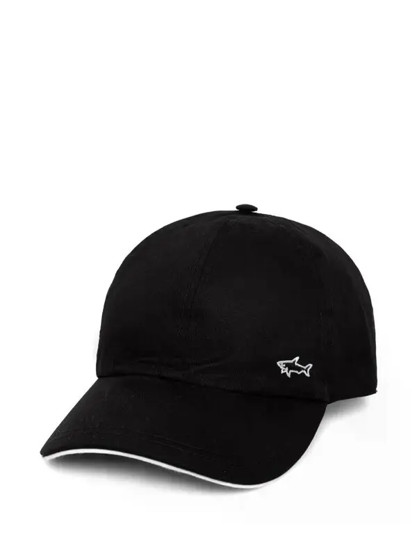 Paul & Shark Logo Embroidered Baseball Cap - Black