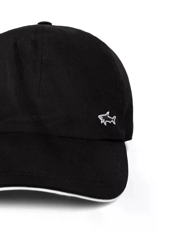 Paul & Shark Logo Embroidered Baseball Cap - Black