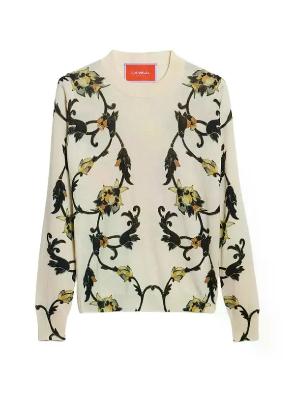 La DoubleJ Silky Crew-neck Sweater - Neutrals