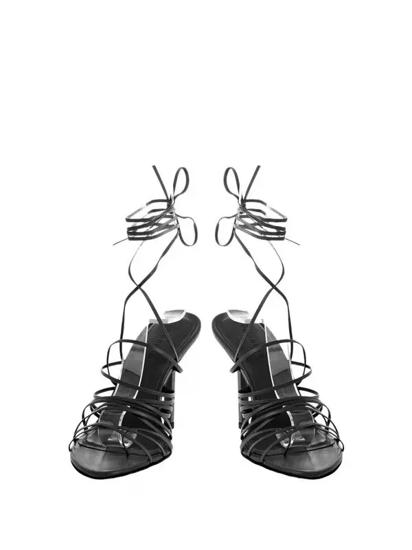 ARMARIUM Lace-up Thong Sandals - Black