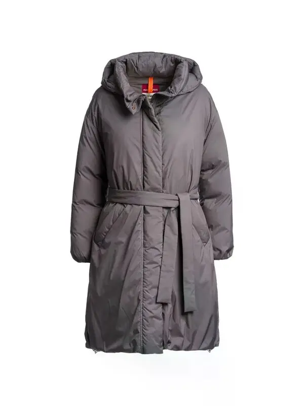 PARAJUMPERS Deras Hooded Belted Coat - Grey