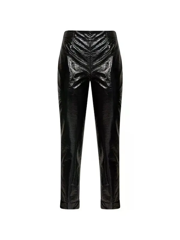 GIANLUCA CAPANNOLO Patent-effect Slim Cut Trousers