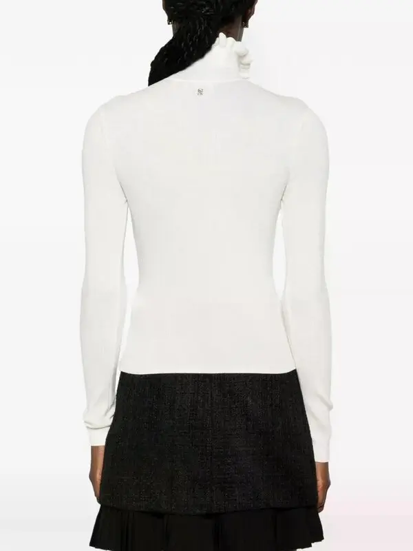 Sandro Ruffle-trim Turtleneck Sweater