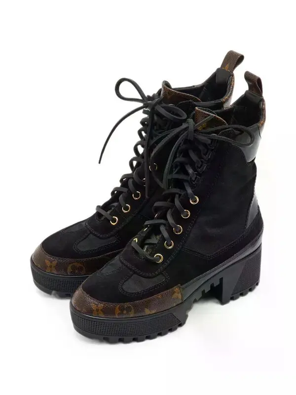 LOUIS VUITTON Laureate Platform Combat Boots