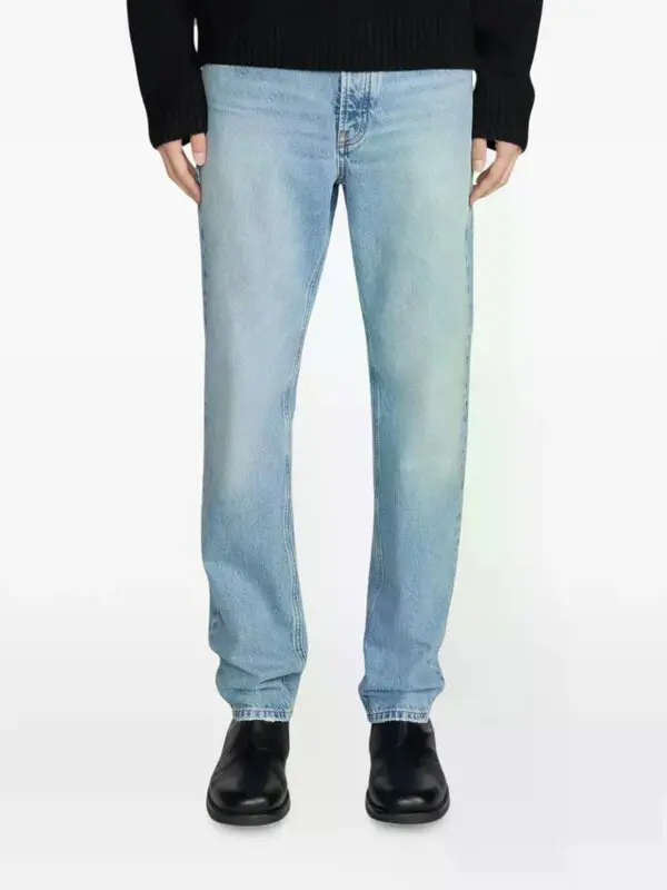 FRAME Light Washed Denim Straight Leg Jeans