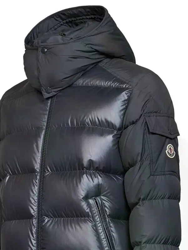 Moncler Logo Patch Padded Jacket - Grey