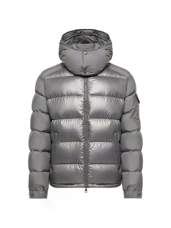 Moncler Logo Patch Padded Jacket - Grey
