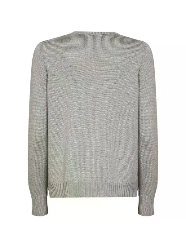 BLANCA VITA Ribbed Knit Crew-neck Sweater