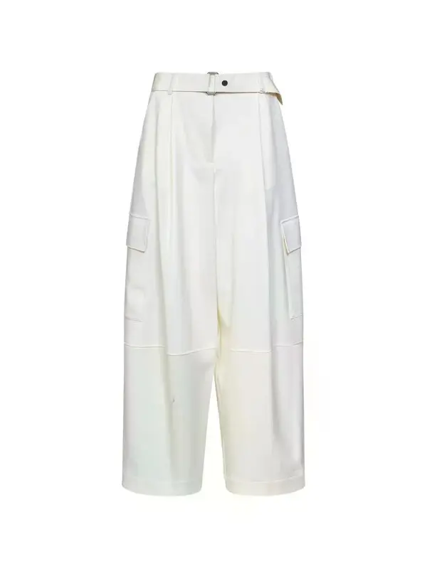 P.a.r.o.s.h Belted Cargo Pants - White