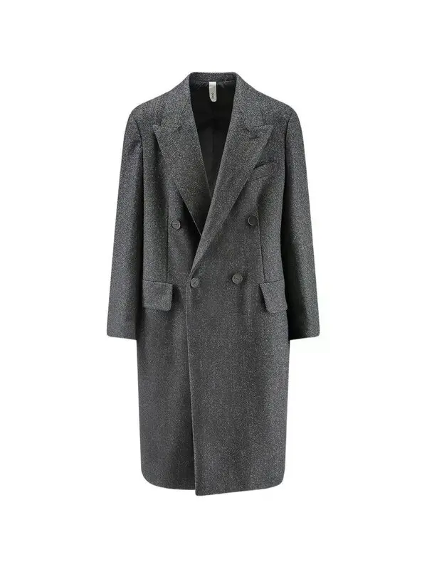HEVO Herringbone Double-breasted Coat
