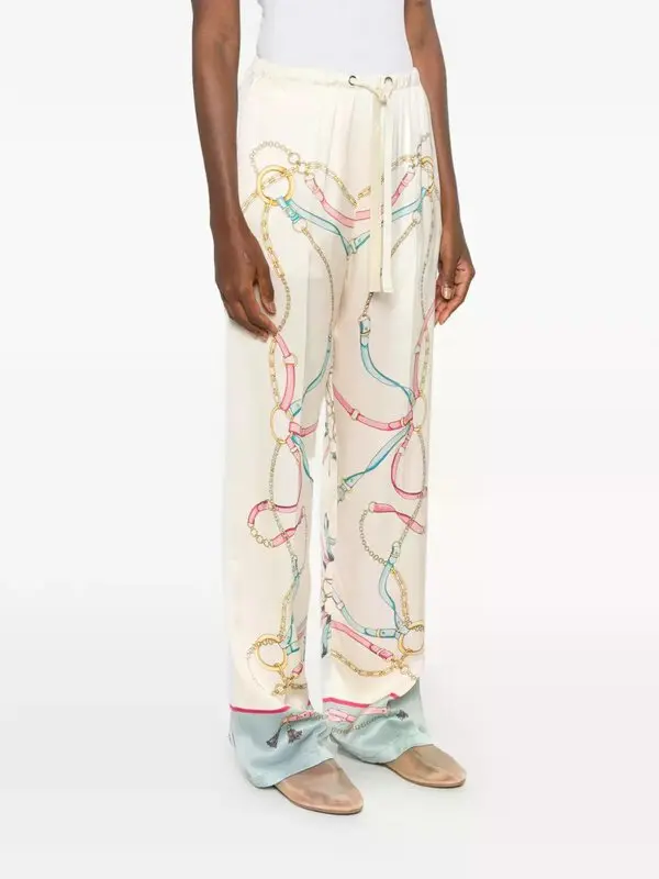 FORTE_FORTE Chain-print Palazzo Pants
