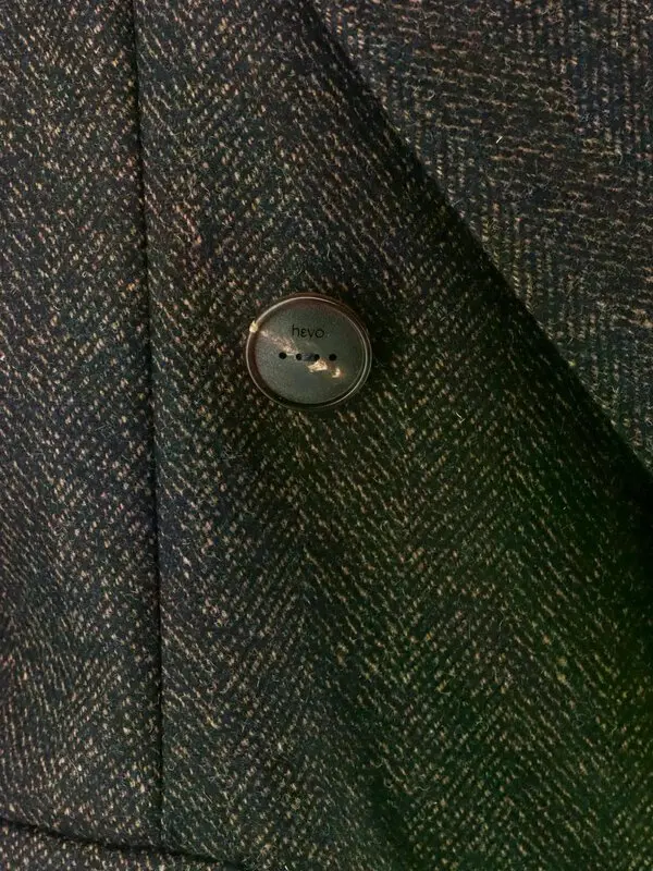 HEVO Double-breasted Herringbone Coat