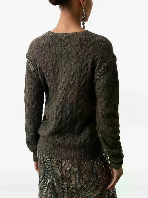 Polo Ralph Lauren Cable Knit Chain Detail Sweater