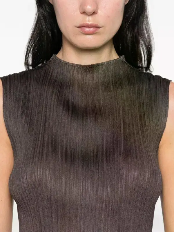 Issey Miyake Pleated Sleeveless Top