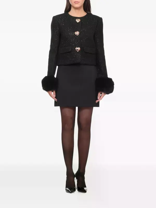 SELF-PORTRAIT Metallic-thread Tweed Jacket