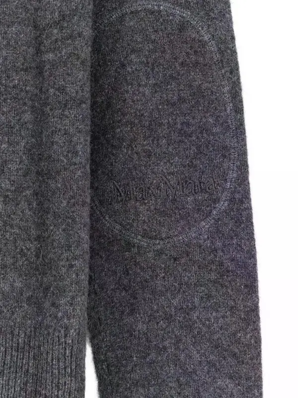 Max Mara Logo-embroidered Elbow-patch Sweater