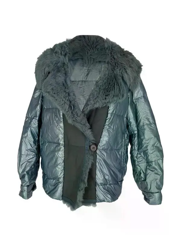 Prada Down Jacket With Faux Fur Hood