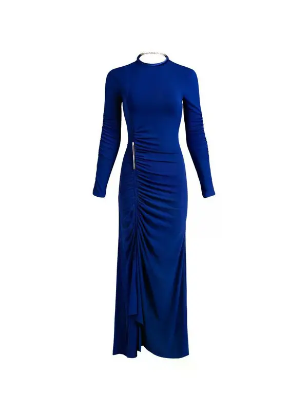 Silvia Tcherassi Mara Ruched-detail Midi Dress - Blue