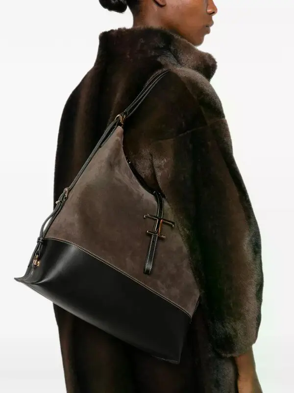 TOD'S Timeless Leather Shoulder Bag - Brown