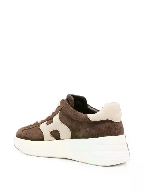 Hogan Logo-patch Platform Sneakers - Brown