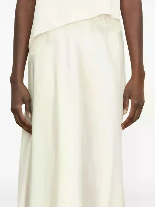 Vince Lace-trim Slip Midi Skirt - White